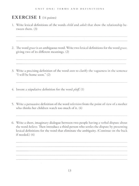 Introductory Logic: The Fundamentals of Thinking Well Student Edition ...