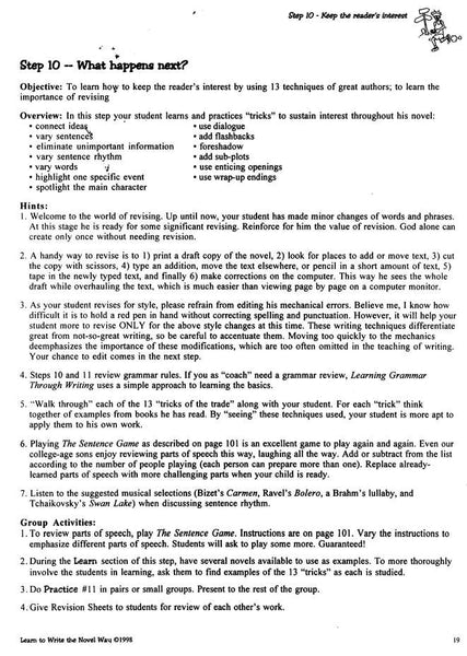 Learn To Write The Novel Way Teacher's Guide with Answer Key | R.O.C.K ...
