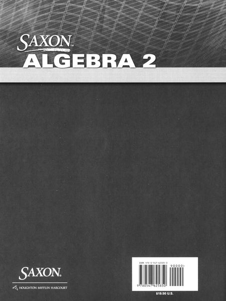Saxon Math Algebra 2 Homeschool Kit with Solutions Manual, 4th Edition ...