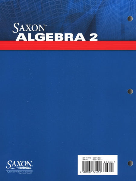 Saxon Math Algebra 2 Homeschool Kit with Solutions Manual, 4th Edition ...