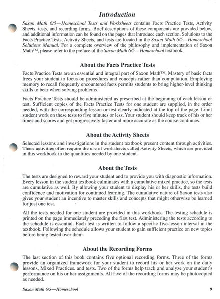 Saxon Math 65 Tests and Worksheets, 3rd Edition | R.O.C.K. Solid Home ...