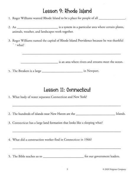 Our 50 States Lesson Review | R.O.C.K. Solid Home School Books