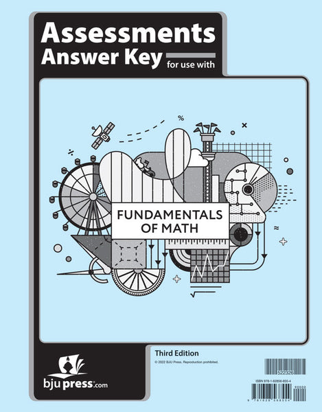 BJU Press Fundamentals of Math Assessments Answer Key Grade 7, 3rd Edi ...