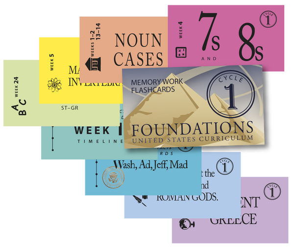 Cycle 1 Memory Work Flashcards | R.O.C.K. Solid Home School Books