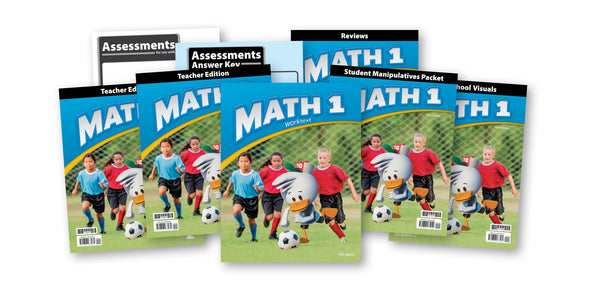 BJU Press Math 1 Kit, 5th Edition | R.O.C.K. Solid Home School Books
