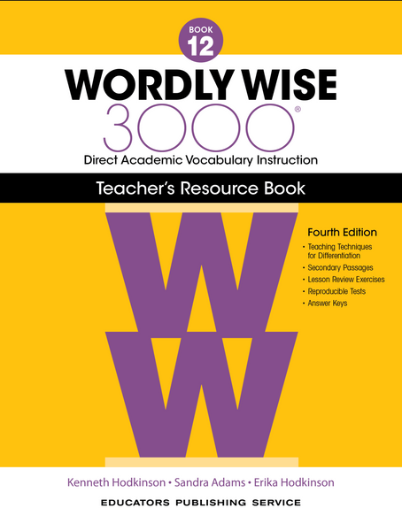 Wordly Wise 3000 Grade 12 Teacher Resource Book, 4th Edition | R.O.C.K ...