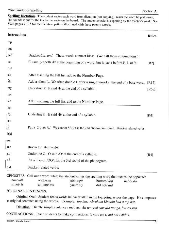 WISE Guide for Spelling | R.O.C.K. Solid Home School Books