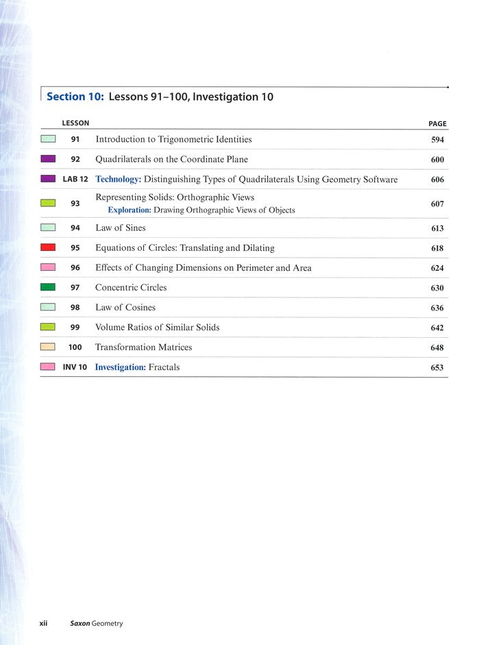 Saxon Math Geometry Homeschool Kit with Solutions Manual | R.O.C.K ...