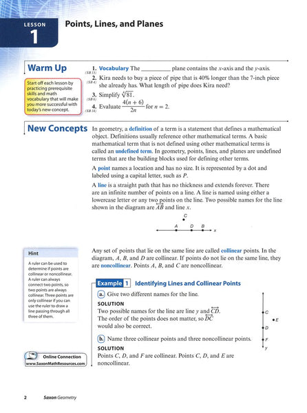 Saxon Math Geometry Homeschool Kit with Solutions Manual | R.O.C.K ...