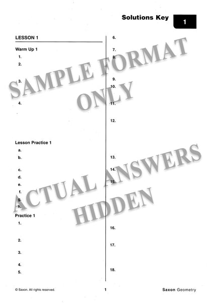 Saxon Math Geometry Homeschool Kit with Solutions Manual | R.O.C.K ...