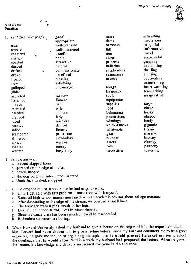 Learn To Write The Novel Way Teacher's Guide with Answer Key | R.O.C.K ...