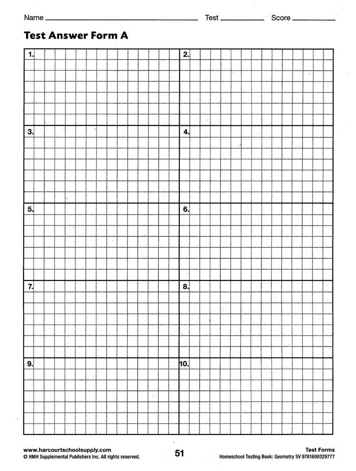 Saxon Math Geometry Homeschool Testing Book | R.O.C.K. Solid Home ...