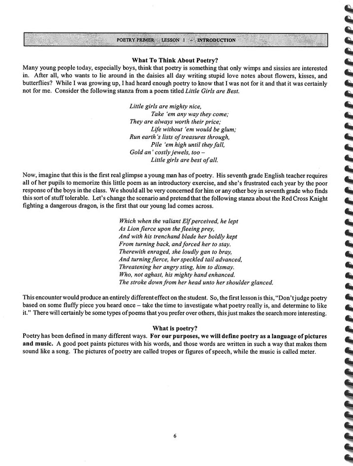 Poetry Primer: Imitation in Writing Student Text | R.O.C.K. Solid Home ...