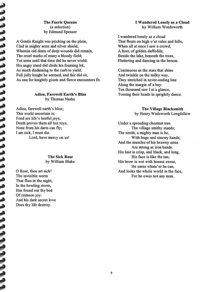 Poetry Primer: Imitation in Writing Student Text | R.O.C.K. Solid Home ...