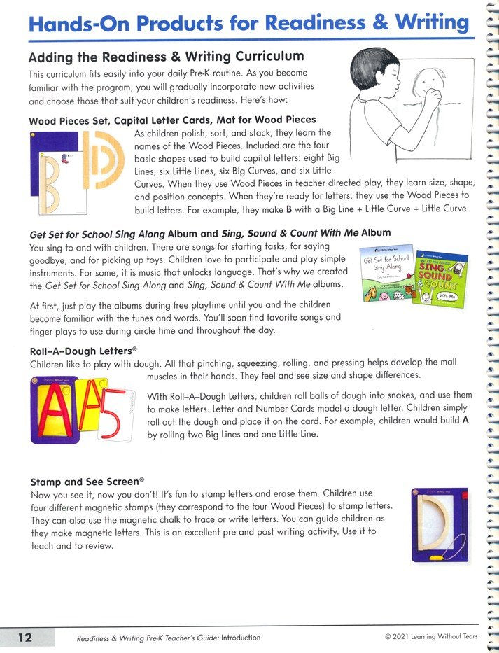 Readiness & Writing Pre-K Teacher's Guide - Handwriting Without Tears ...