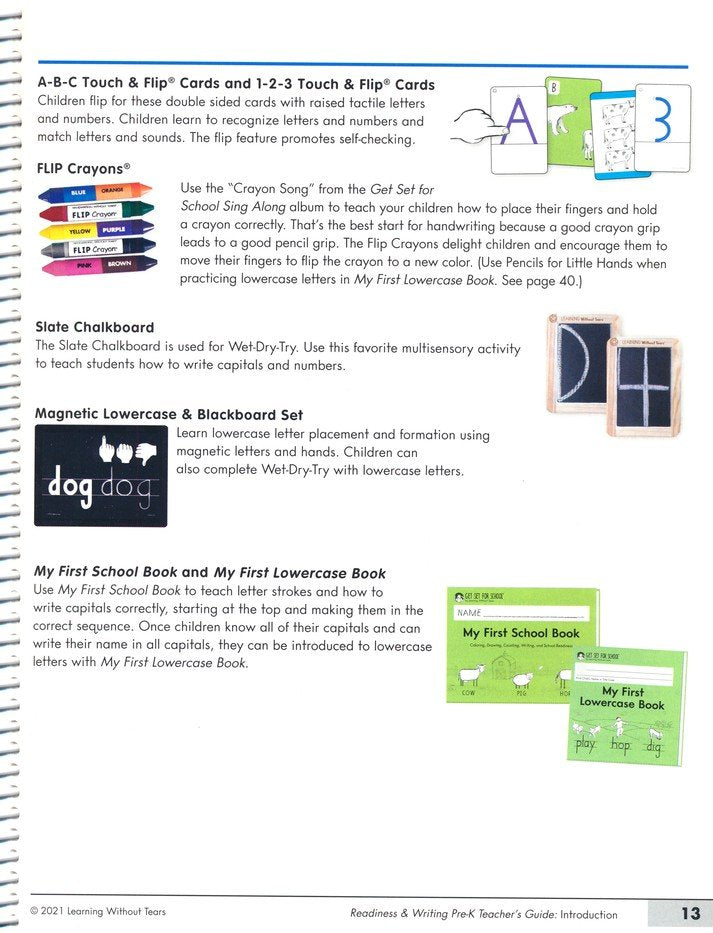 Readiness & Writing Pre-K Teacher's Guide - Handwriting Without Tears ...