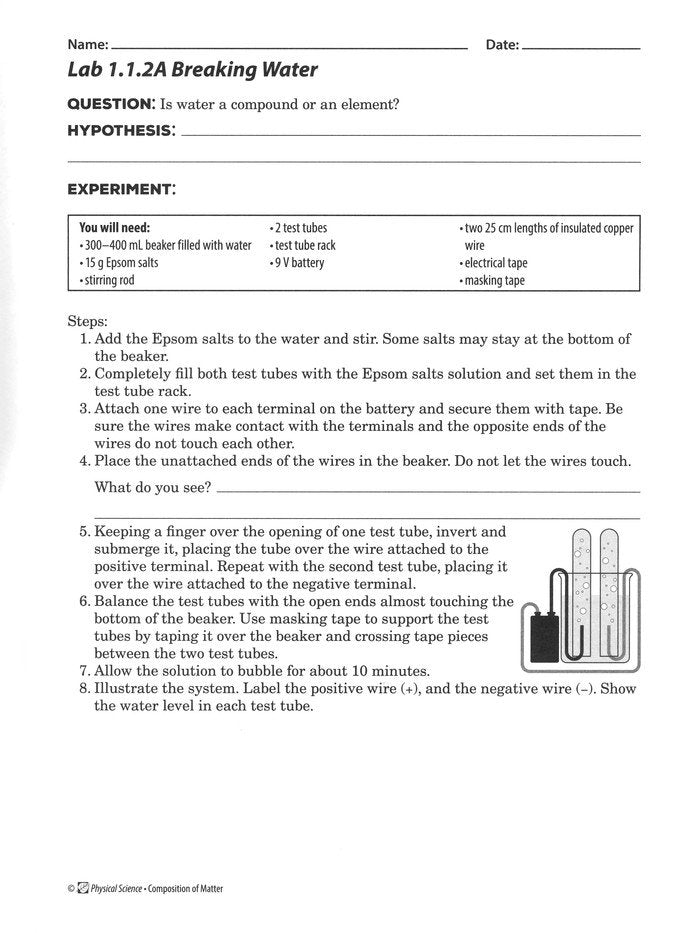 Physical Science Student Lab Manual (Purposeful Design) | R.O.C.K ...