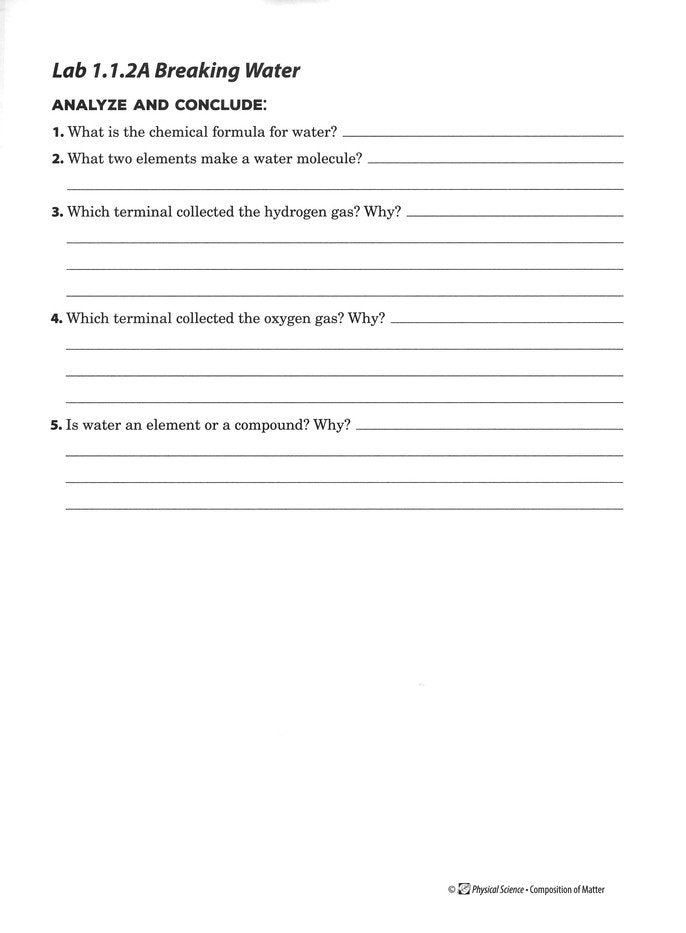 Physical Science Student Lab Manual (Purposeful Design) | R.O.C.K ...