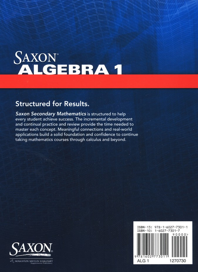 Saxon Math Algebra 1 Kit, 4th Edition | R.O.C.K. Solid Home School Books