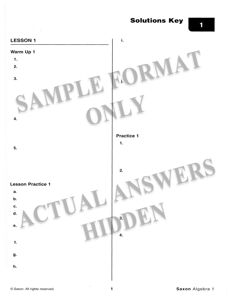 Saxon Math Algebra 1 Kit, 4th Edition | R.O.C.K. Solid Home School Books