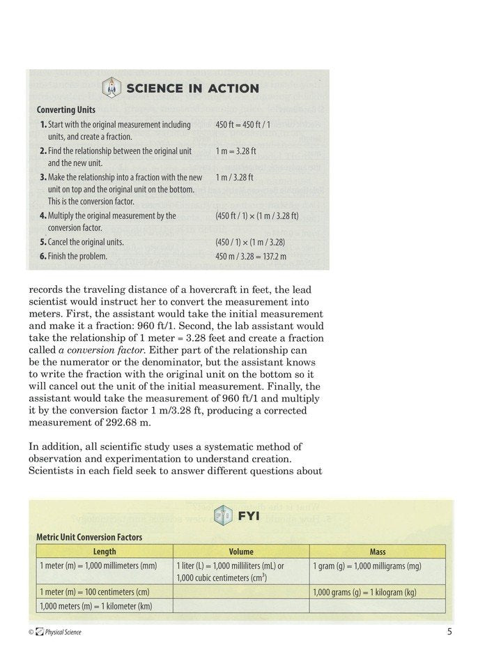 Physical Science Student Textbook (Purposeful Design) | R.O.C.K. Solid ...