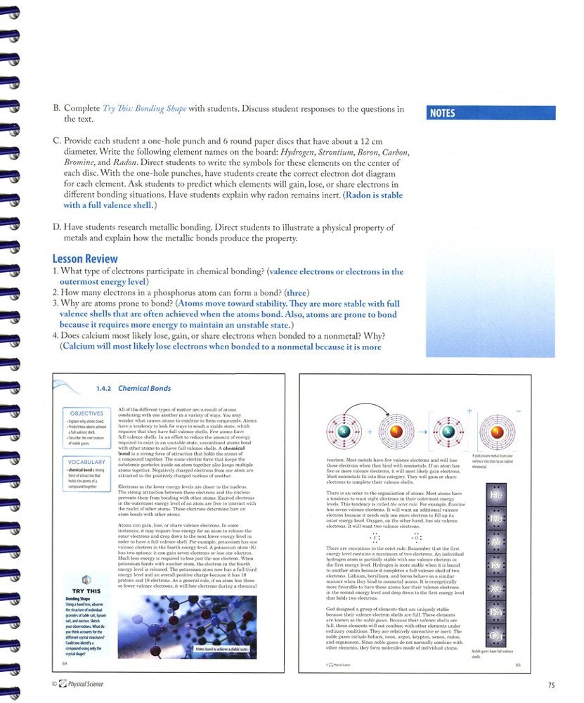 Physical Science Teacher Edition (Purposeful Design) | R.O.C.K. Solid ...