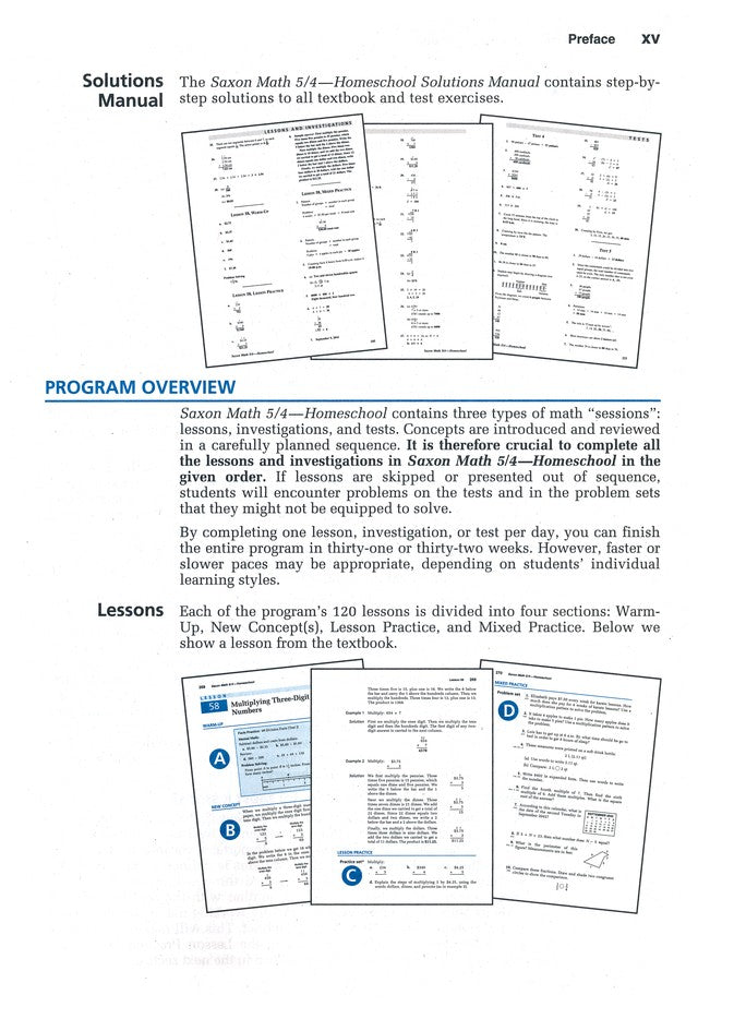 Saxon Math 54 Student Edition, 3rd Edition | R.O.C.K. Solid Home School ...