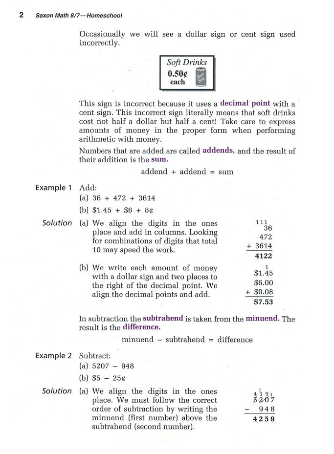 Saxon Math 87 Student Edition, 3rd Edition | R.O.C.K. Solid Home School ...