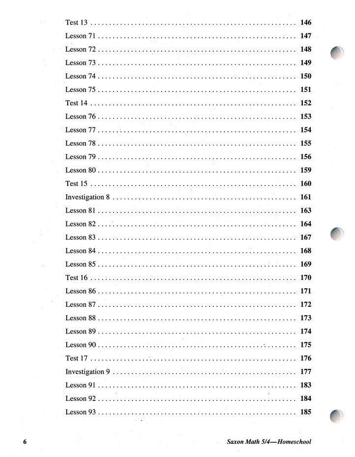 Saxon Math 54 Test and Worksheets, 3rd Edition | R.O.C.K. Solid Home ...