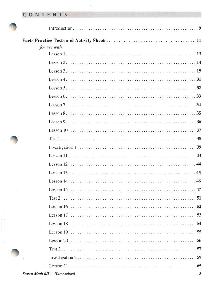 Saxon Math 65 Tests and Worksheets, 3rd Edition | R.O.C.K. Solid Home ...