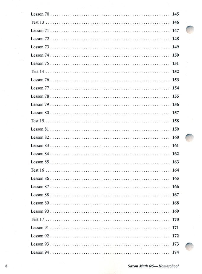 Saxon Math 65 Tests and Worksheets, 3rd Edition | R.O.C.K. Solid Home ...