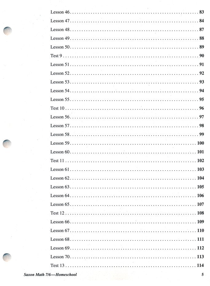 Saxon Math 76 Tests and Worksheets, 4th Edition– R.O.C.K. Solid Home ...