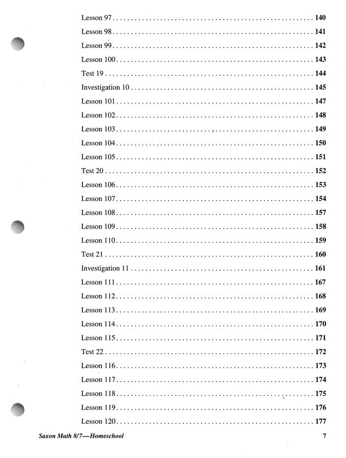 Saxon Math 87 Tests and Worksheets, 3rd Edition– R.O.C.K. Solid Home ...