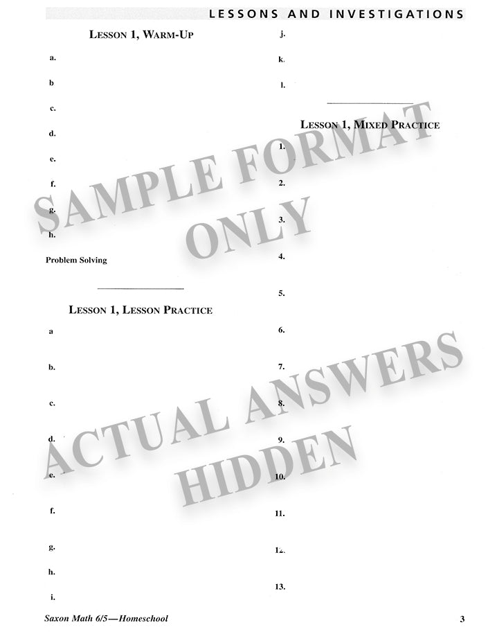 Saxon Math 65 Solutions Manual, 3rd Edition | R.O.C.K. Solid Home ...