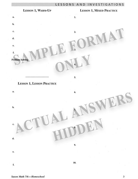Saxon Math 76 Solutions Manual, 4th Edition | R.O.C.K. Solid Home ...