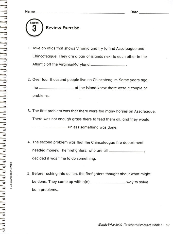 Wordly Wise 3000 Grade 3 Teacher Resource Book, 4th Edition | R.O.C.K ...