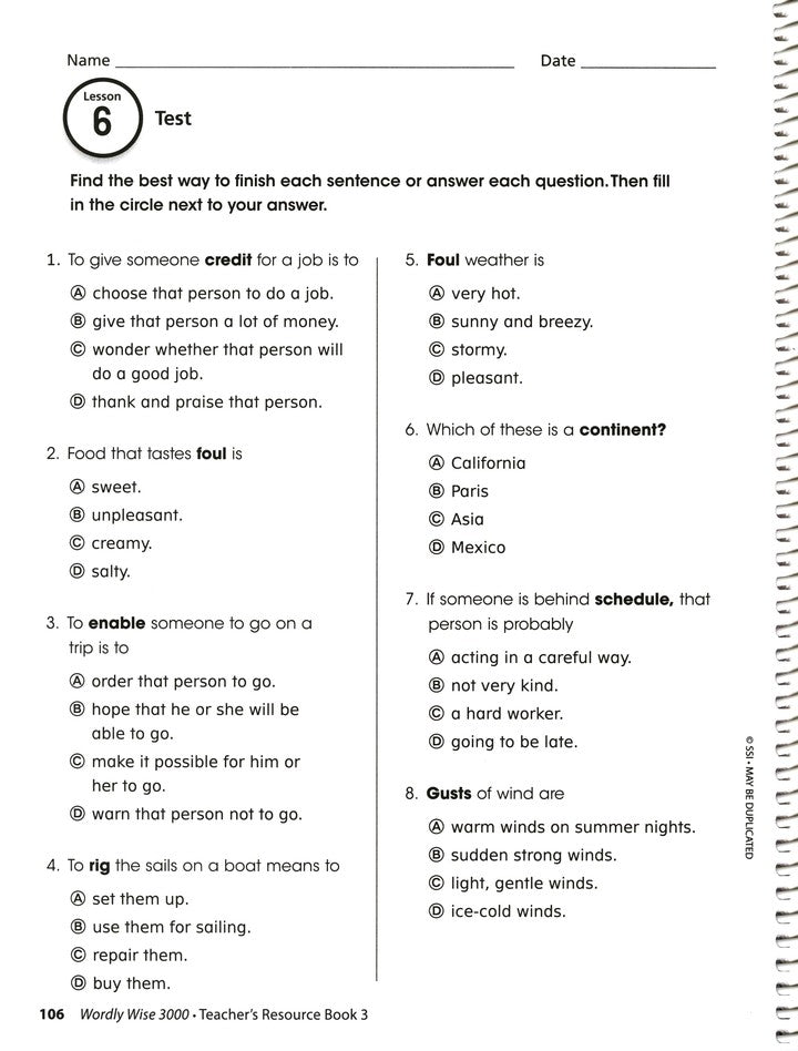 Wordly Wise 3000 Grade 3 Teacher Resource Book, 4th Edition | R.O.C.K ...