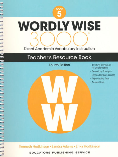Wordly Wise 3000 Grade 5 Teacher Resource Book, 4th Edition | R.O.C.K ...