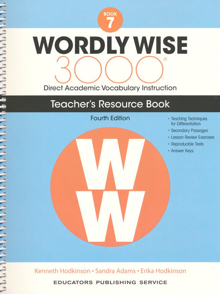 Wordly Wise 3000 Grade 7 Teacher Resource Book, 4th Edition | R.O.C.K ...