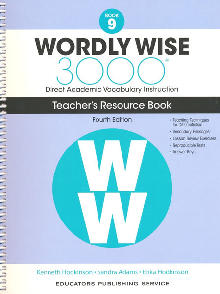 Wordly Wise 3000 Grade 9 Teacher Resource Book, 4th Edition | R.O.C.K ...