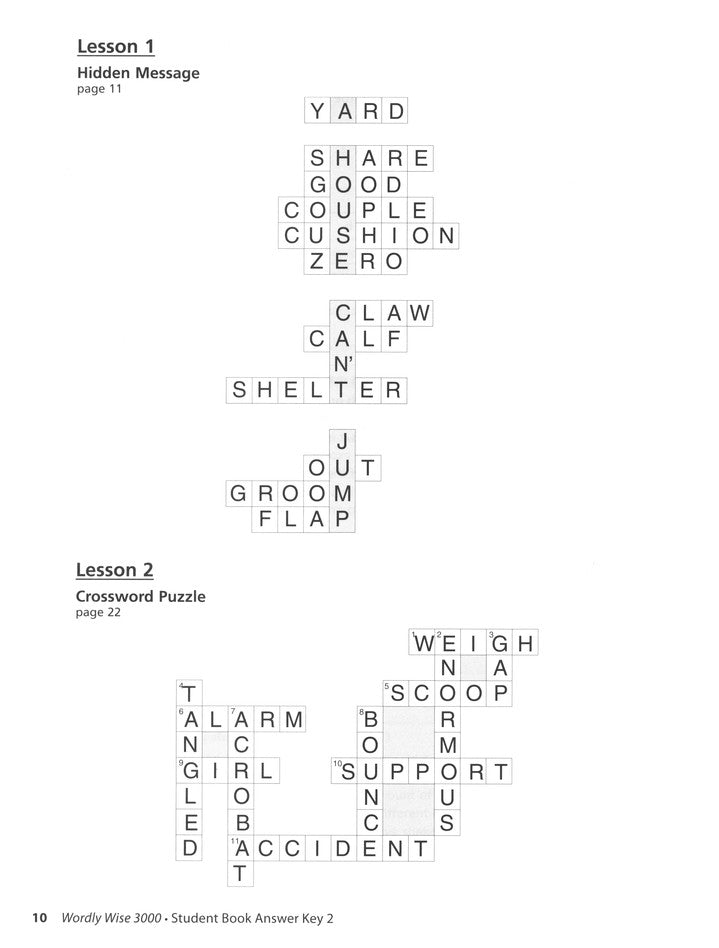 Wordly Wise 3000 Grade 2 Answer Key, 4th Edition | R.O.C.K. Solid Home ...