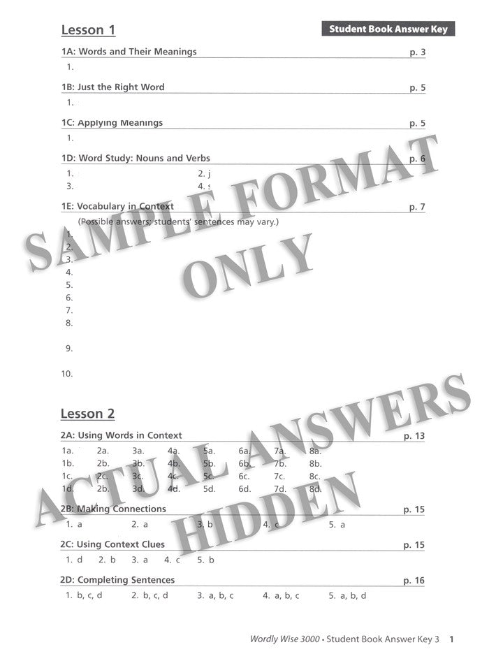 Wordly Wise 3000 Grade 3 Answer Key 4th Edition R O C K Solid Home Wordly Wise 3000 Grade 3 Answer Key 4th Edition R O C K Solid Home