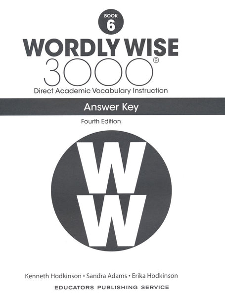 Wordly Wise 3000 Grade 6 Answer Key, 4th Edition | R.O.C.K. Solid Home ...
