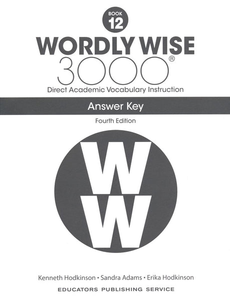 Wordly Wise 3000 Grade 12 Answer Key, 4th Edition | R.O.C.K. Solid Home ...