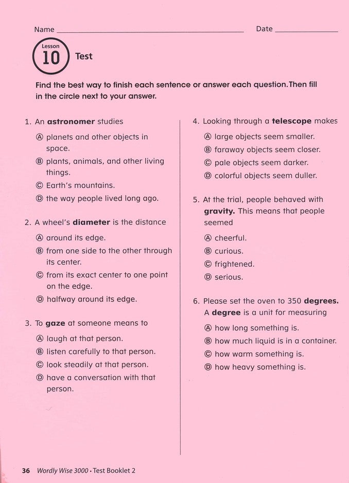 Wordly Wise 3000 Grade 2 Tests, 4th Edition | R.O.C.K. Solid Home ...