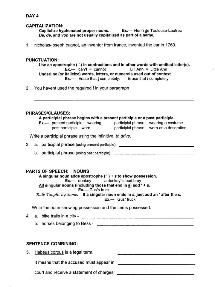 Easy Grammar Ultimate Series: 180 Daily Teaching Lessons Grade 9 ...