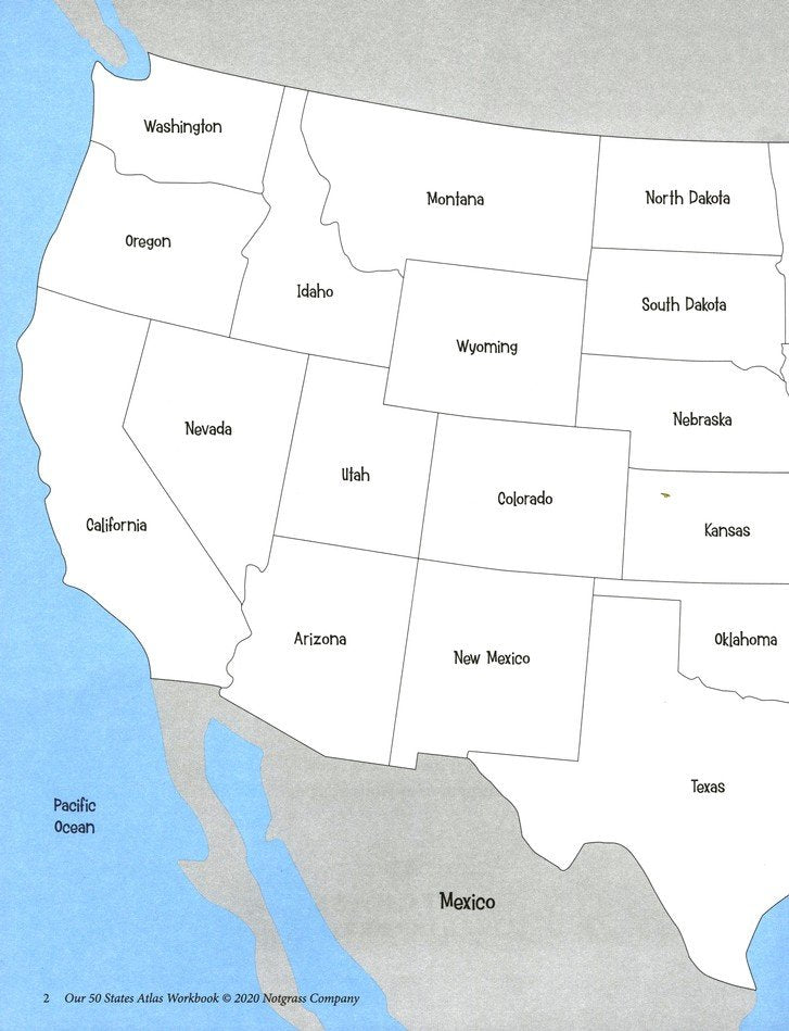 Our 50 States Atlas Workbook | R.O.C.K. Solid Home School Books