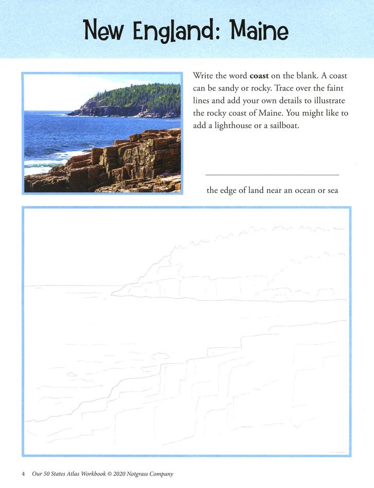 Our 50 States Atlas Workbook | R.O.C.K. Solid Home School Books