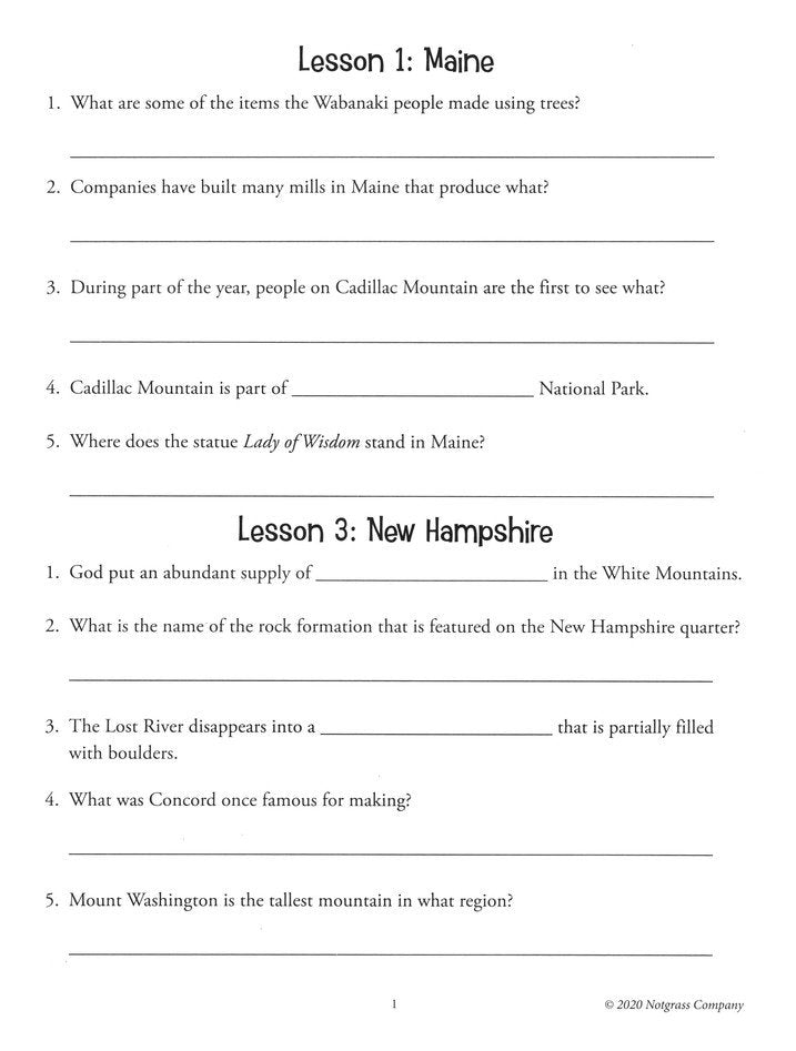 Our 50 States Lesson Review | R.O.C.K. Solid Home School Books