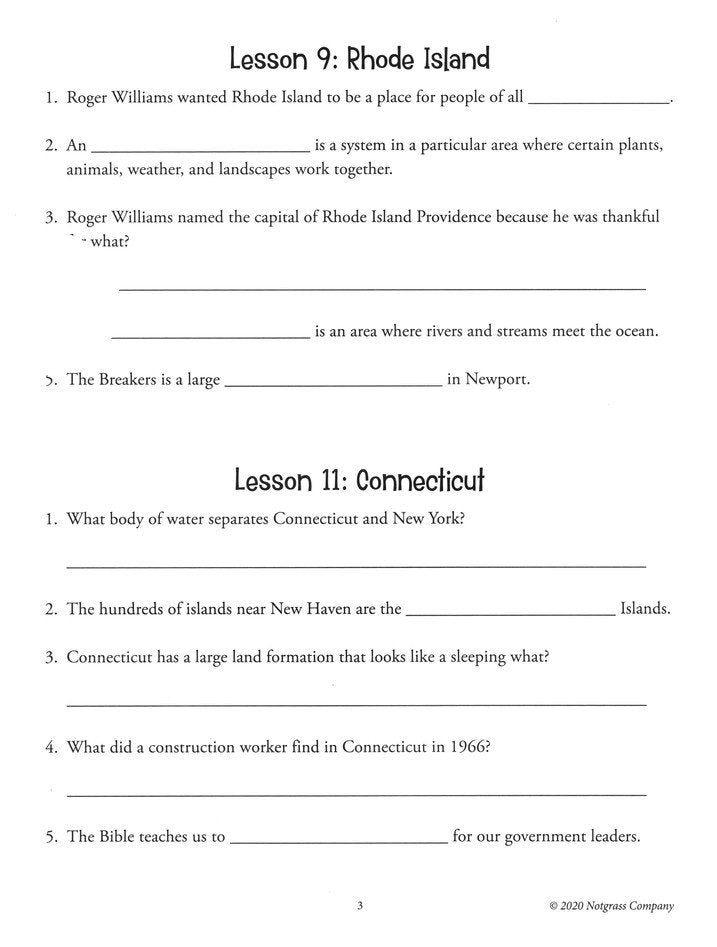 Our 50 States Lesson Review | R.O.C.K. Solid Home School Books